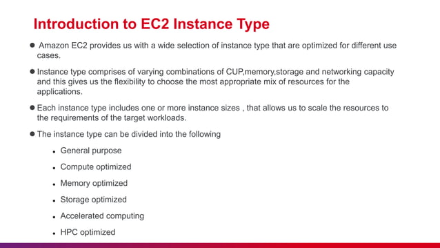 Elastic Compute Cloud (EC2) on AWS Presentation | PPTX