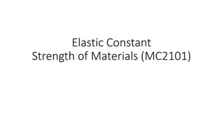 Elastic constant | PPT