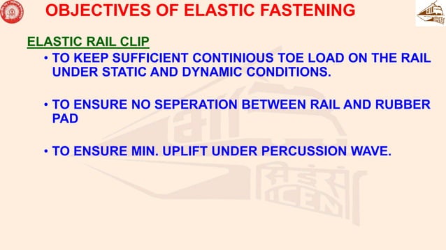Elastic fastenings in Modern Track structure railway .pptx | Rail ...