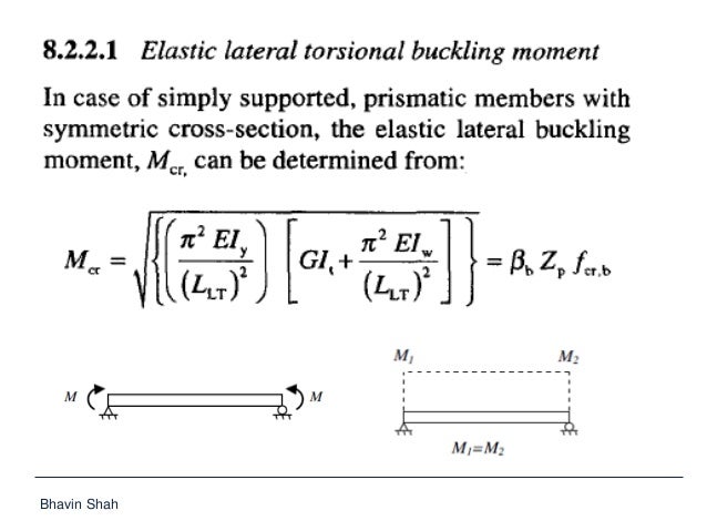 Elastic flexural torsional buckling
