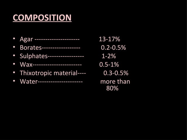 Elastic impression materials | PPT | Oral care | Personal Care