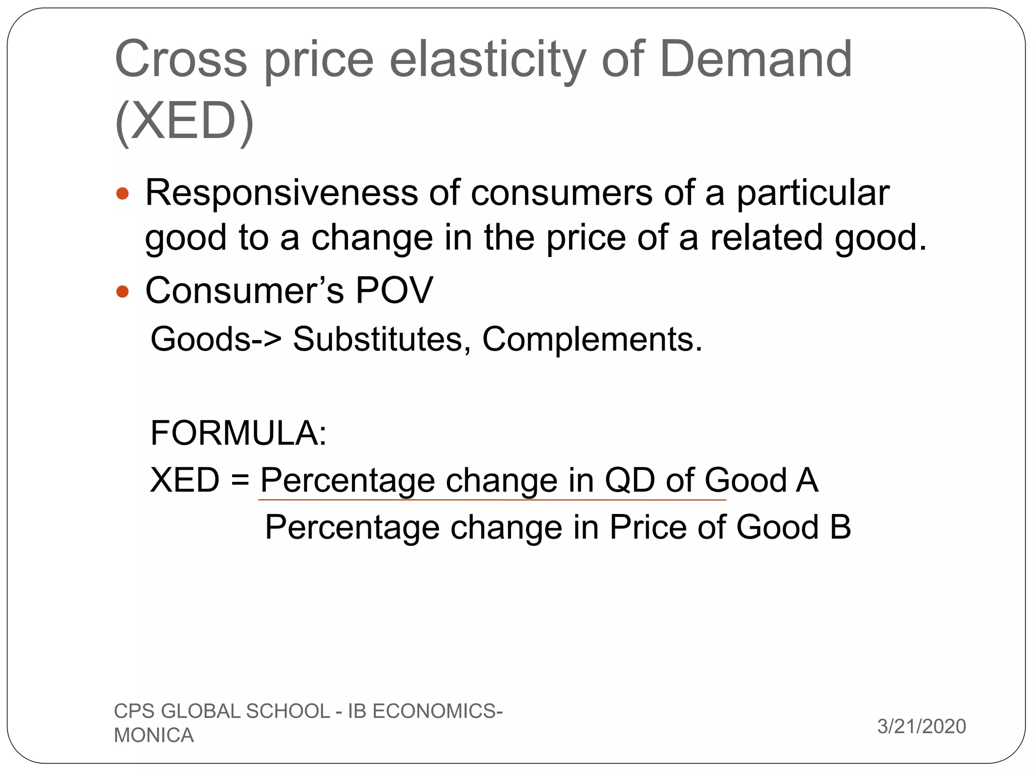 Elasticities - IB Economics | PPTX