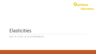 Elasticities Notes - A-level & IB Economics | PDF