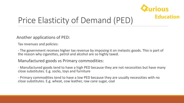 Elasticities Notes - A-level & IB Economics | PDF | Commodities | Economy