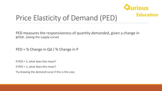 Elasticities Notes - A-level & IB Economics | PDF
