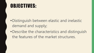 ELASTICITIES OF DEMAND & SUPPLY, MARKET STRUCTURES.pptx