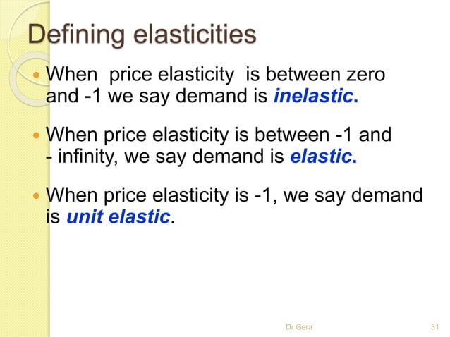 Elasticity in micro economics-types-importance | PPT
