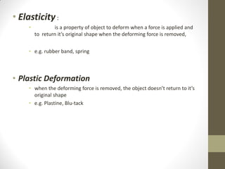 Elasticity | PDF | Physics | Science