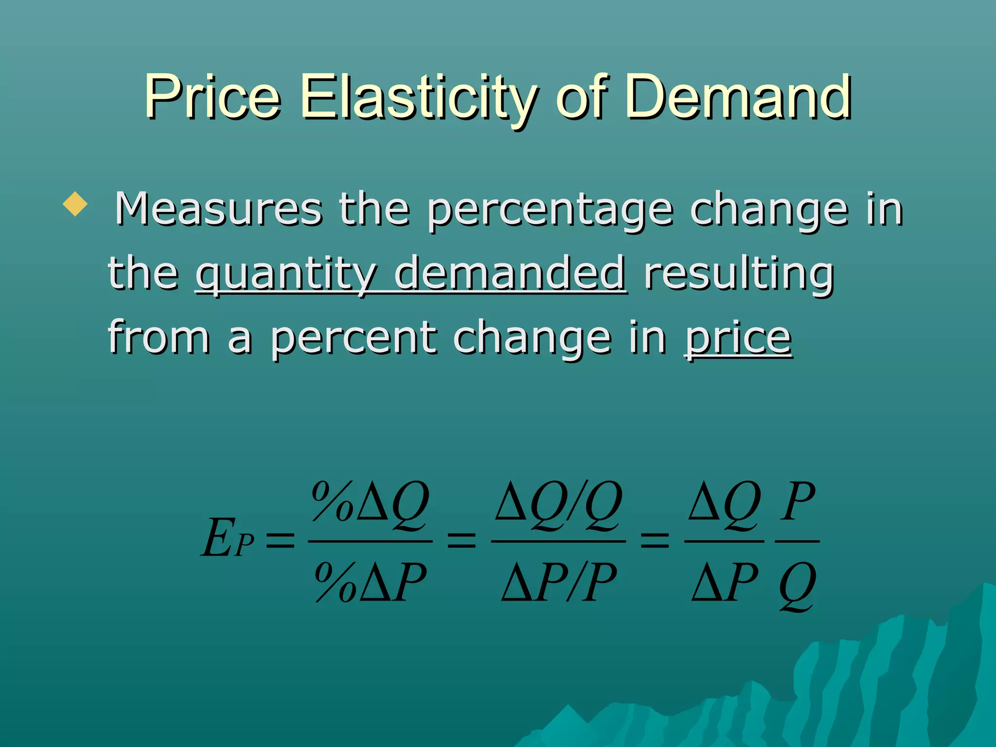 Elasticity (Managerial economics) | PPT