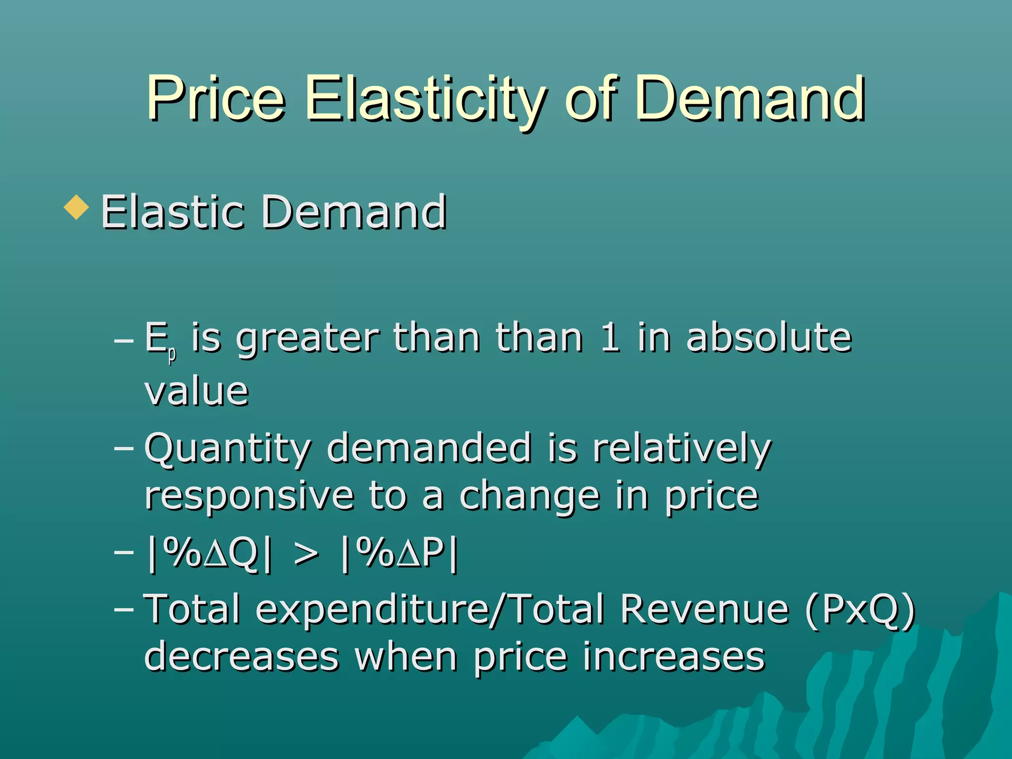 Elasticity (Managerial economics) | PPT | Business | Business and Finance
