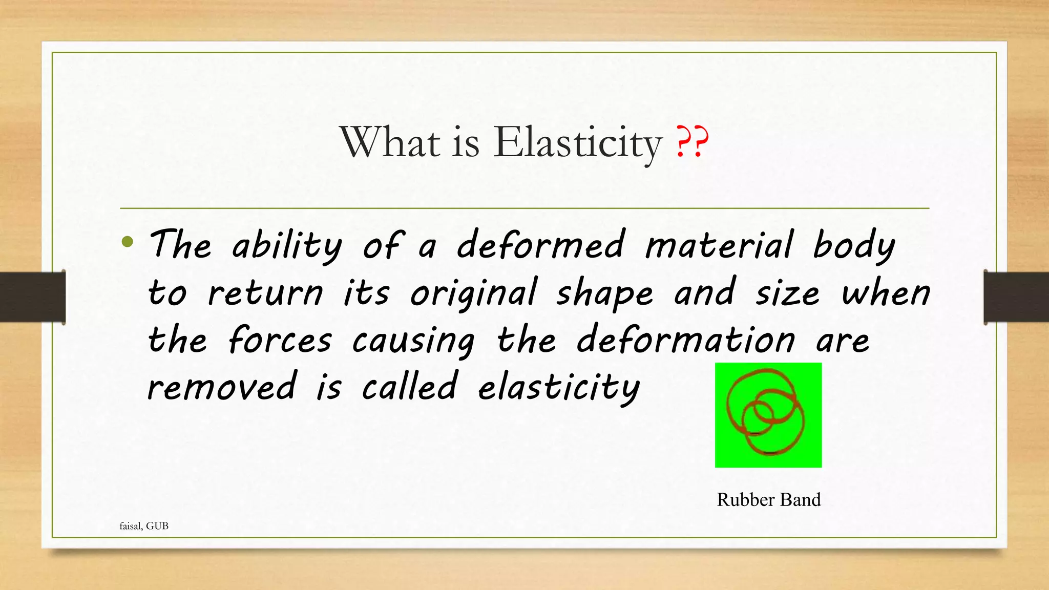 Elasticity | PPTX