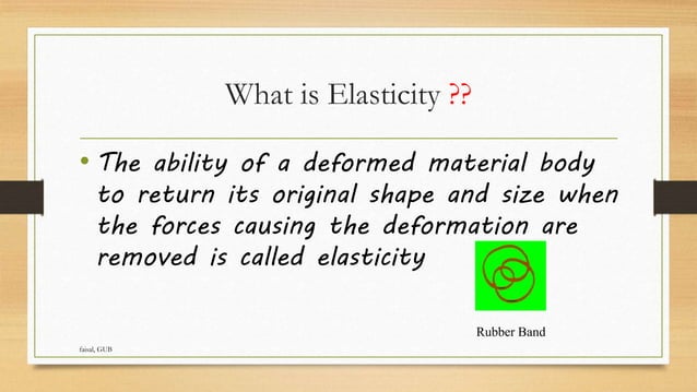 Elasticity | PPTX