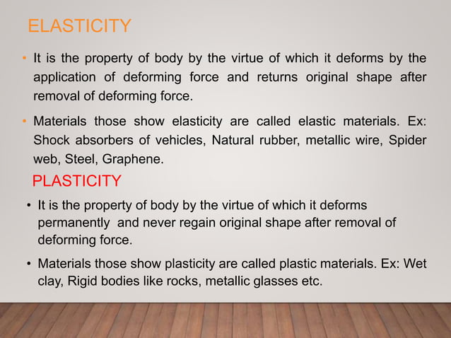 Introduction to Elasticity of materials | PPTX | Geology | Science