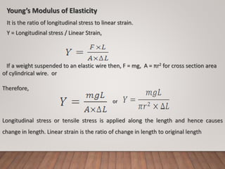 Introduction to Elasticity of materials | PPTX