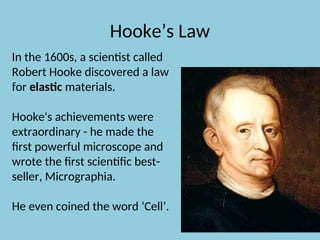 Elasticity and Hooke's Law for better understanding | PPT