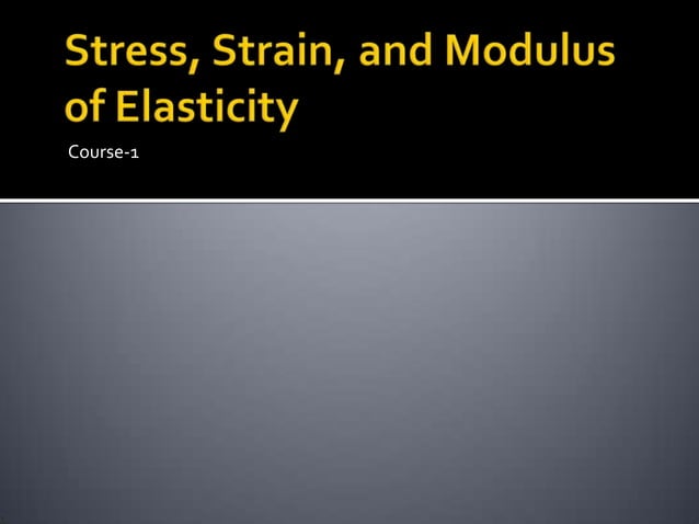 Elasticity and Simple Harmonic Motion | PPT