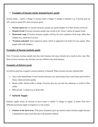 Elasticity demand in word with examples | PDF