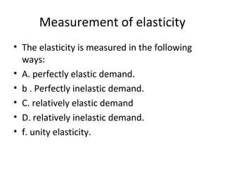 Elasticity of demand | PPT