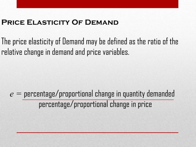 Elasticity of demand | PPTX