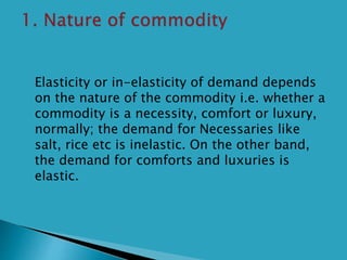 Elasticity of demand | PPTX