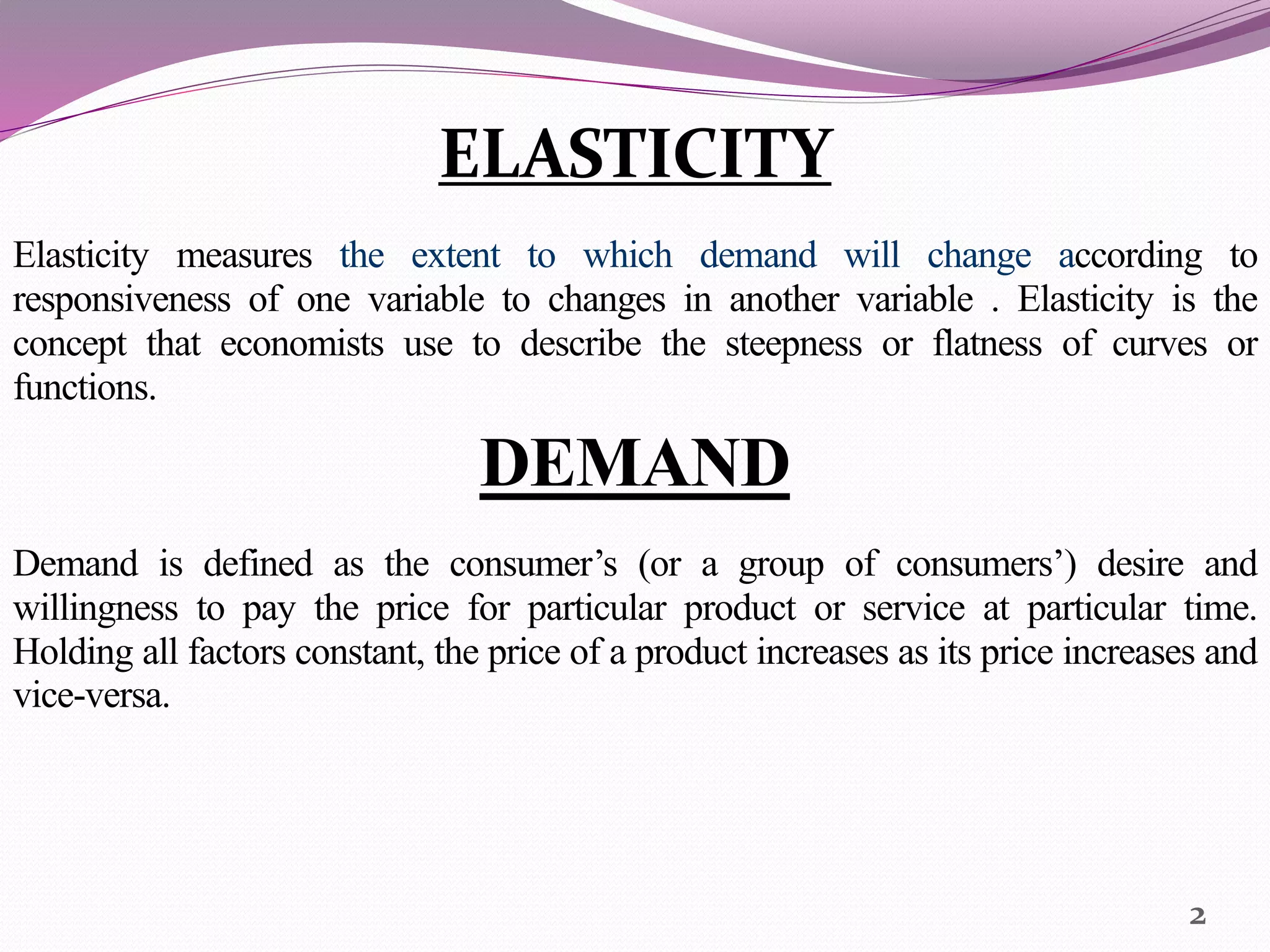 Elasticity of demand | PPTX