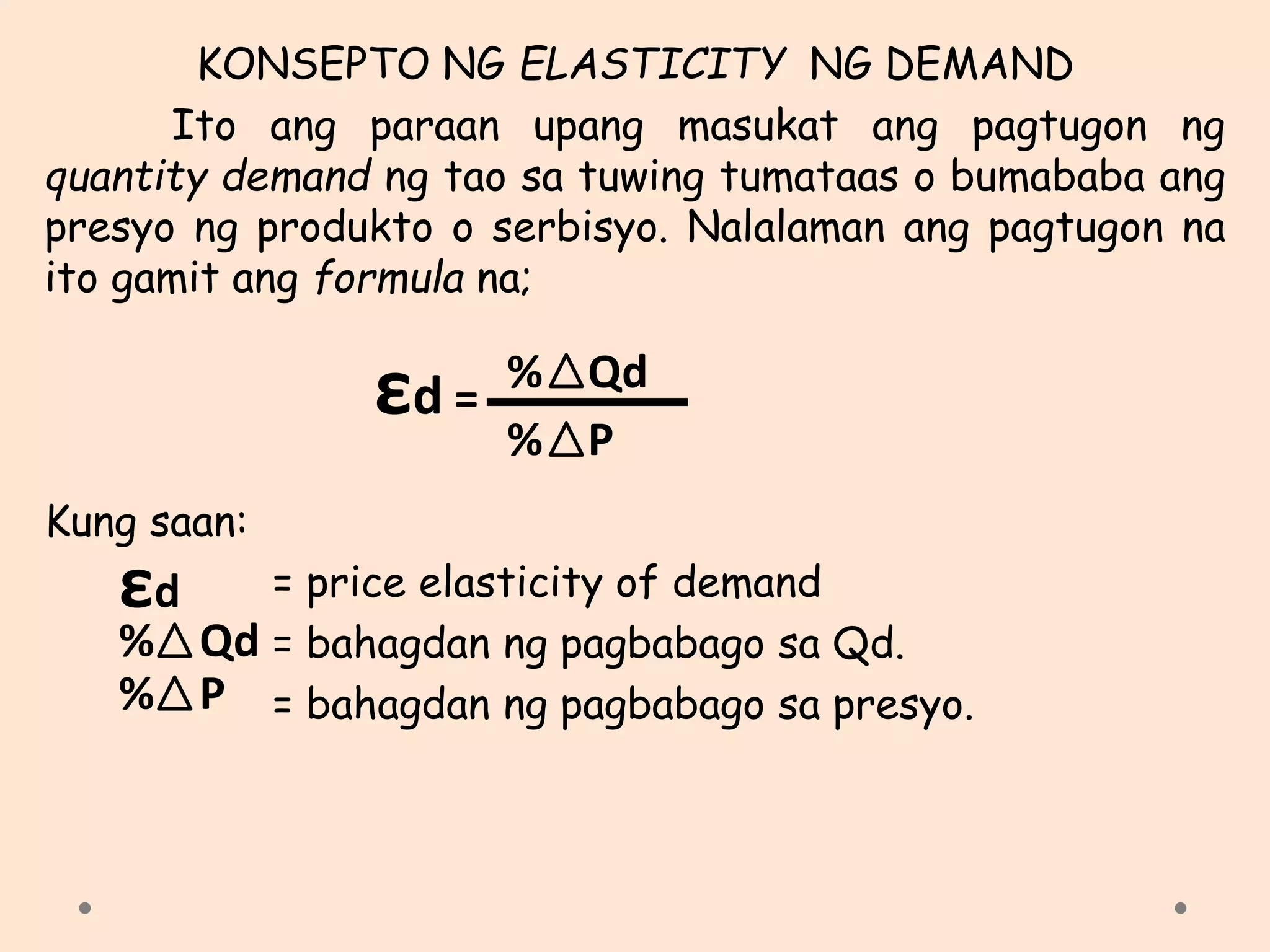 Elasticity of demand | PPT