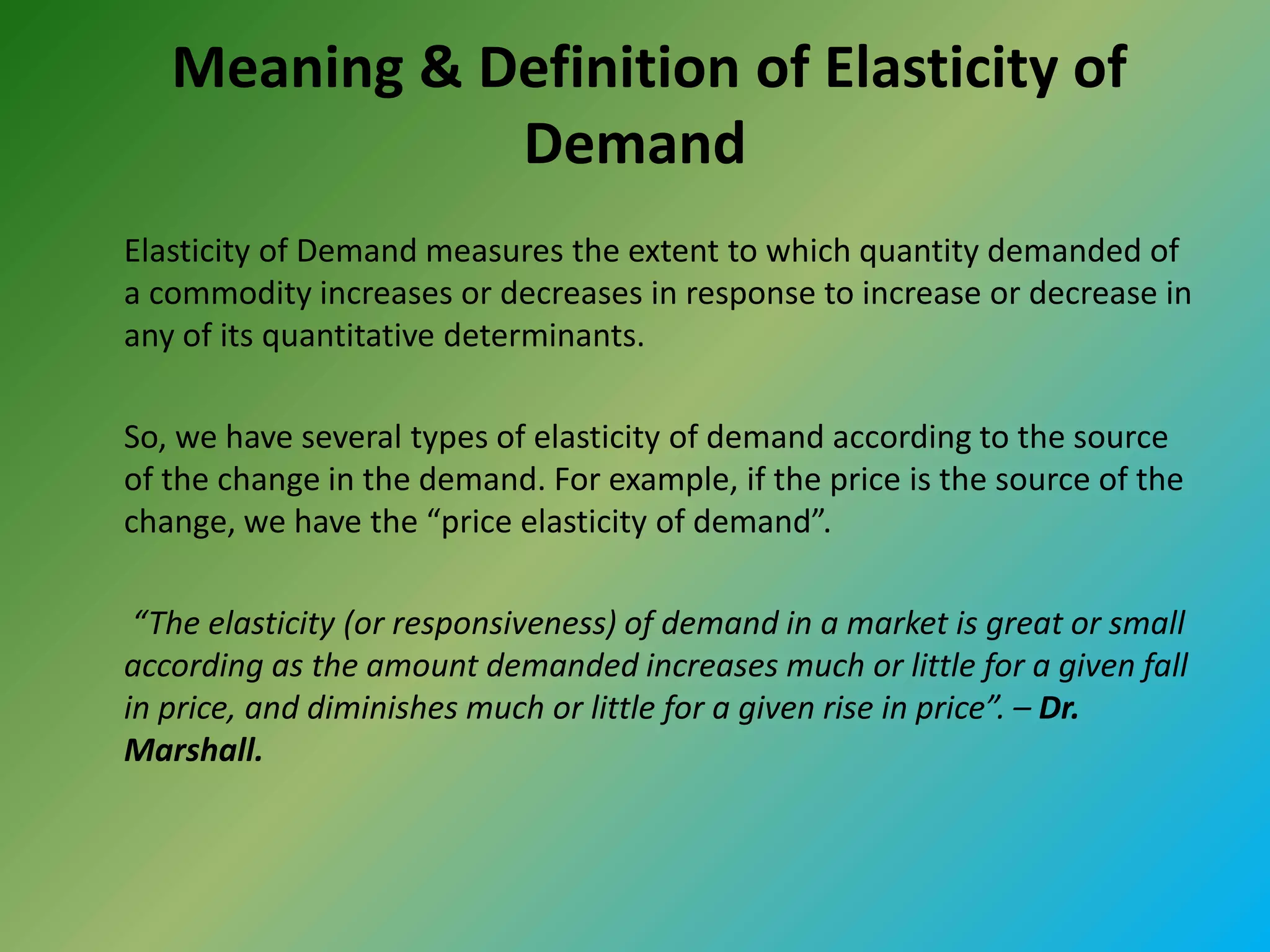 Elasticity of demand | PPTX
