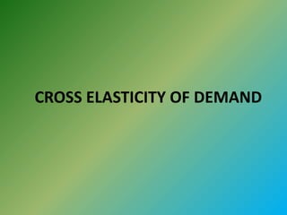 Elasticity of demand | PPTX