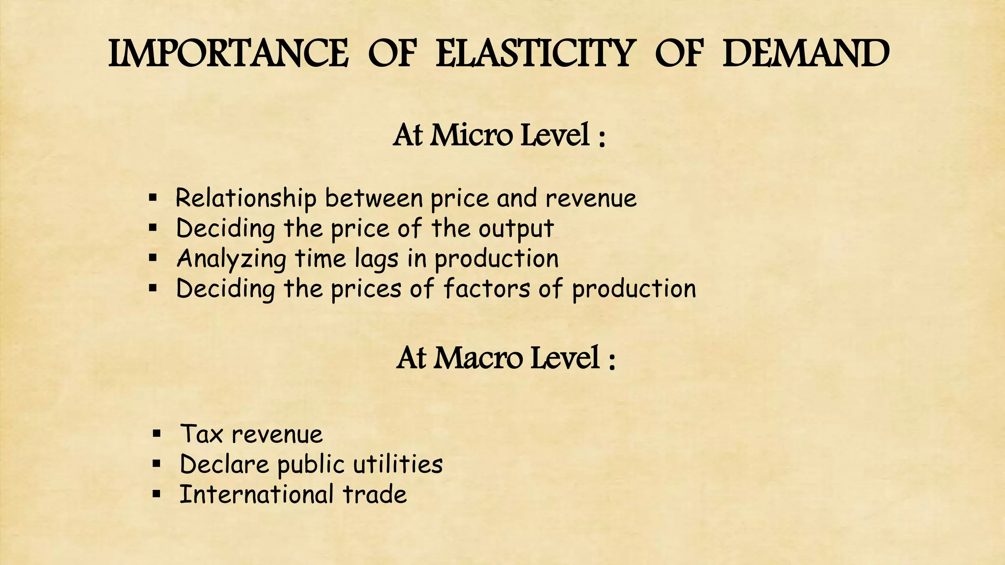Elasticity of demand | PPTX
