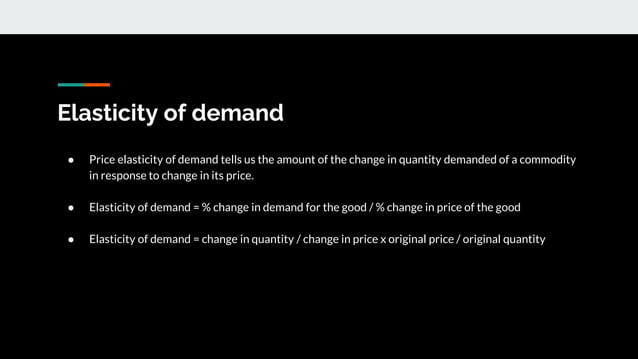 Elasticity of demand | PPT