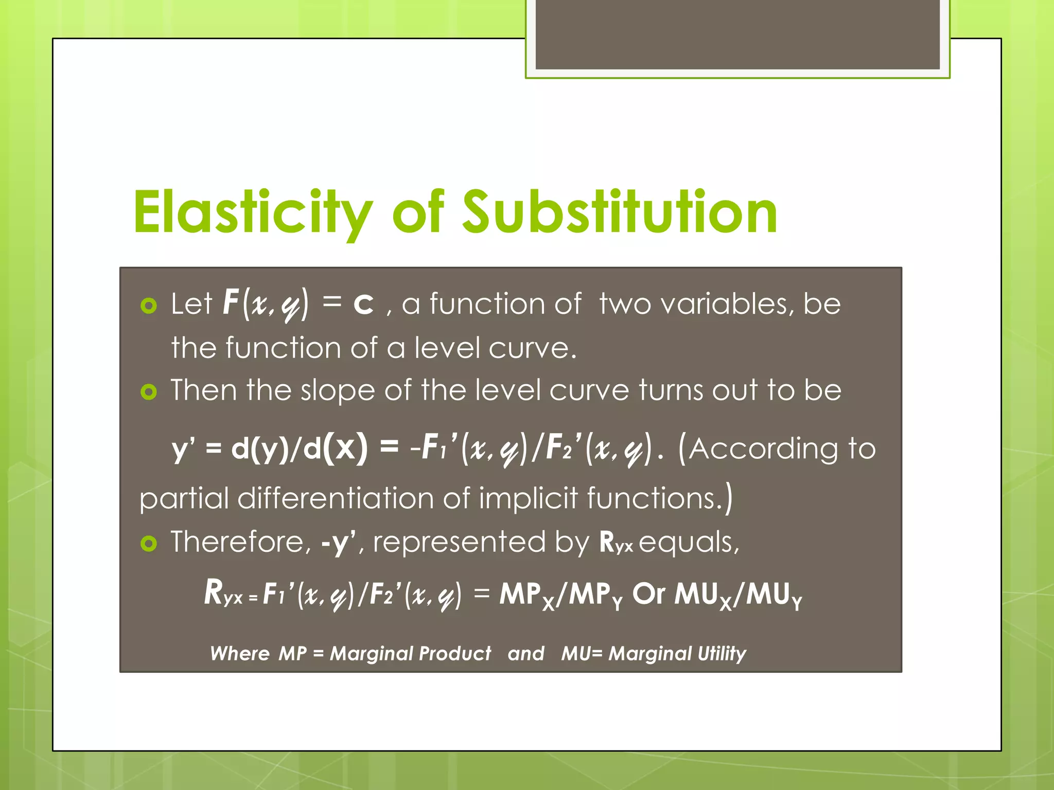 Elasticity of substitution | PPTX