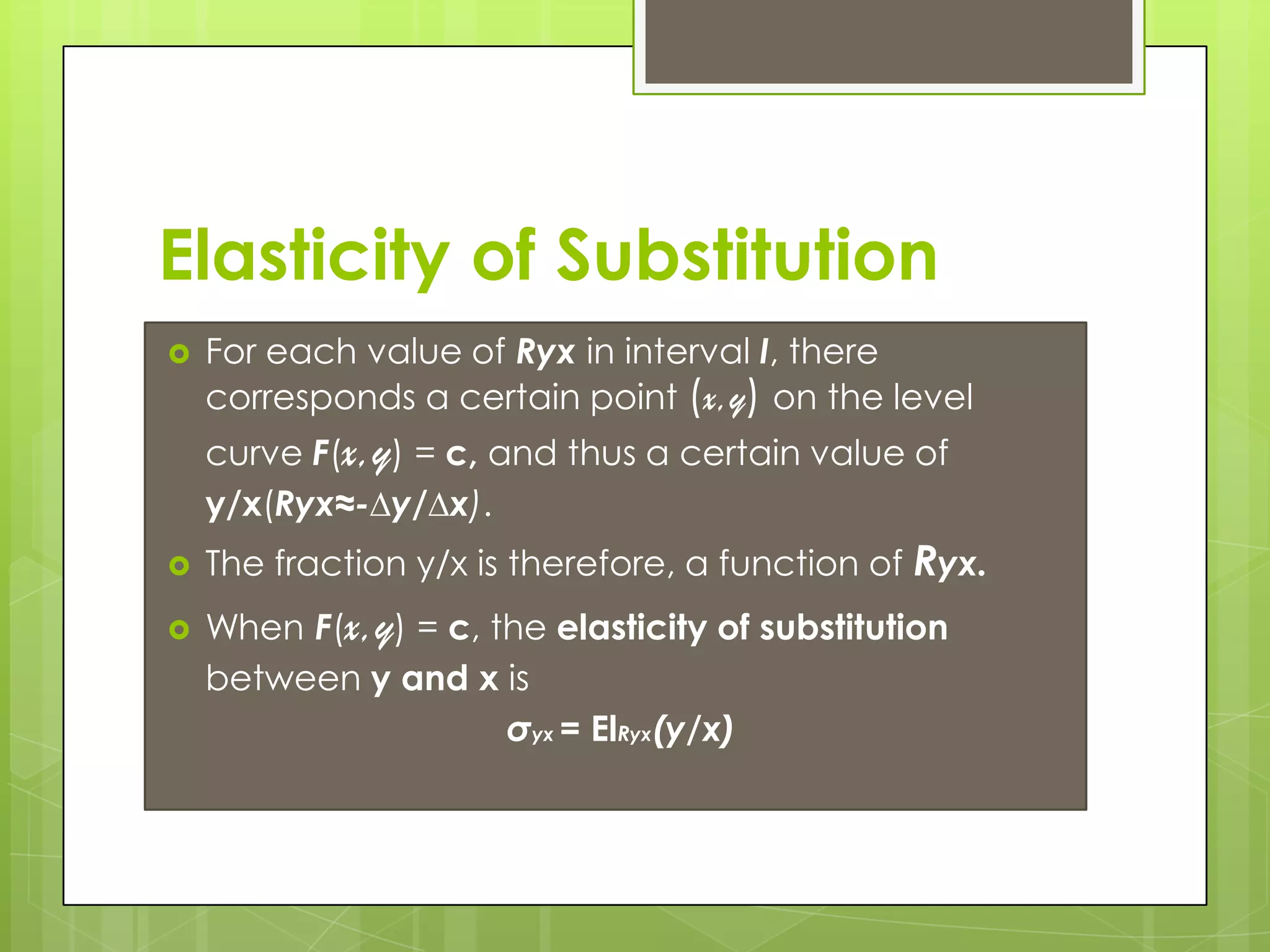 Elasticity of substitution | PPTX | Physics | Science