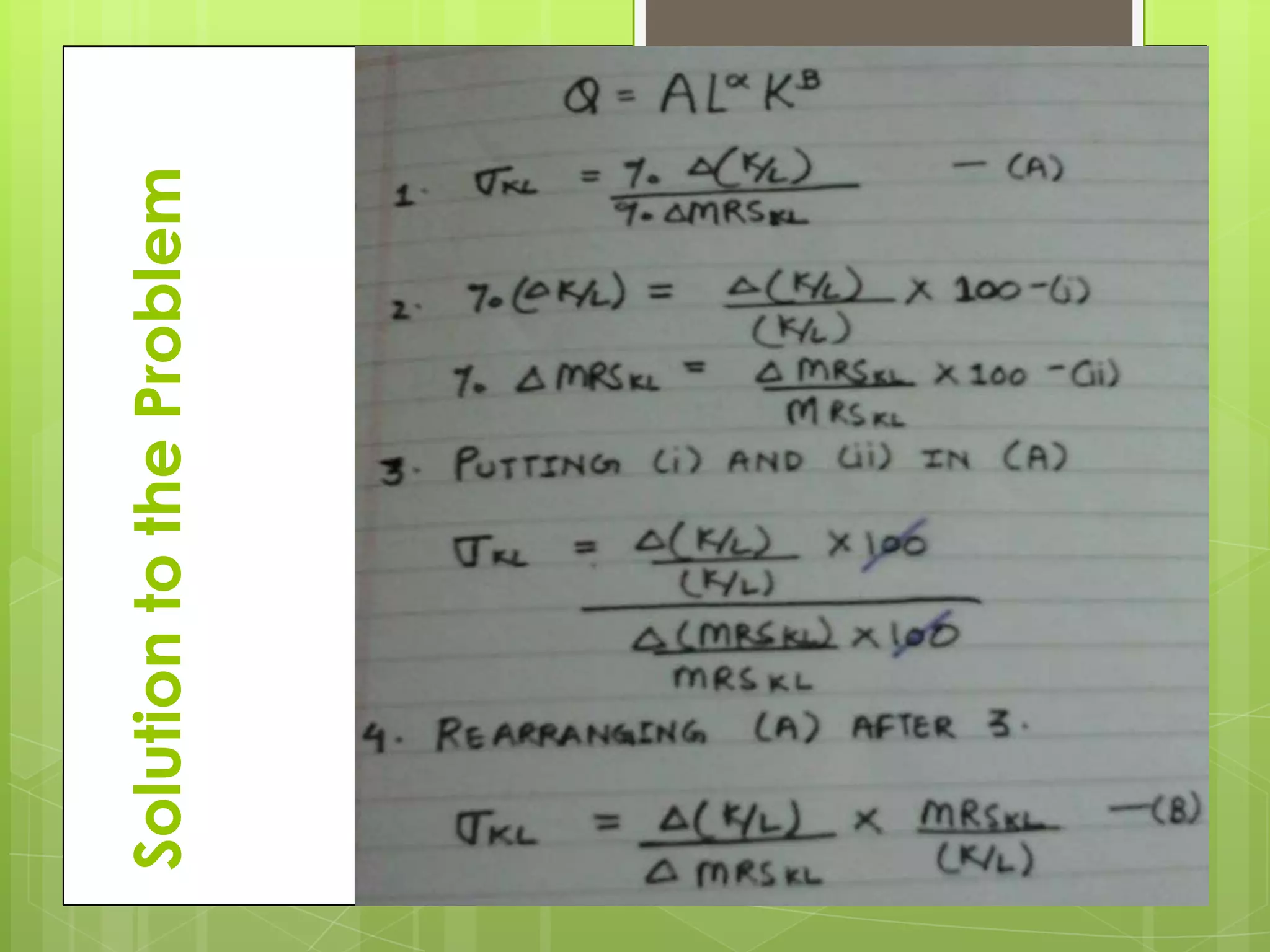 Elasticity of substitution | PPTX | Physics | Science
