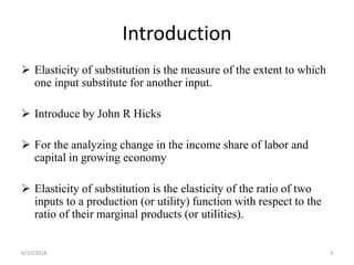 Elasticity of substitution | PPT