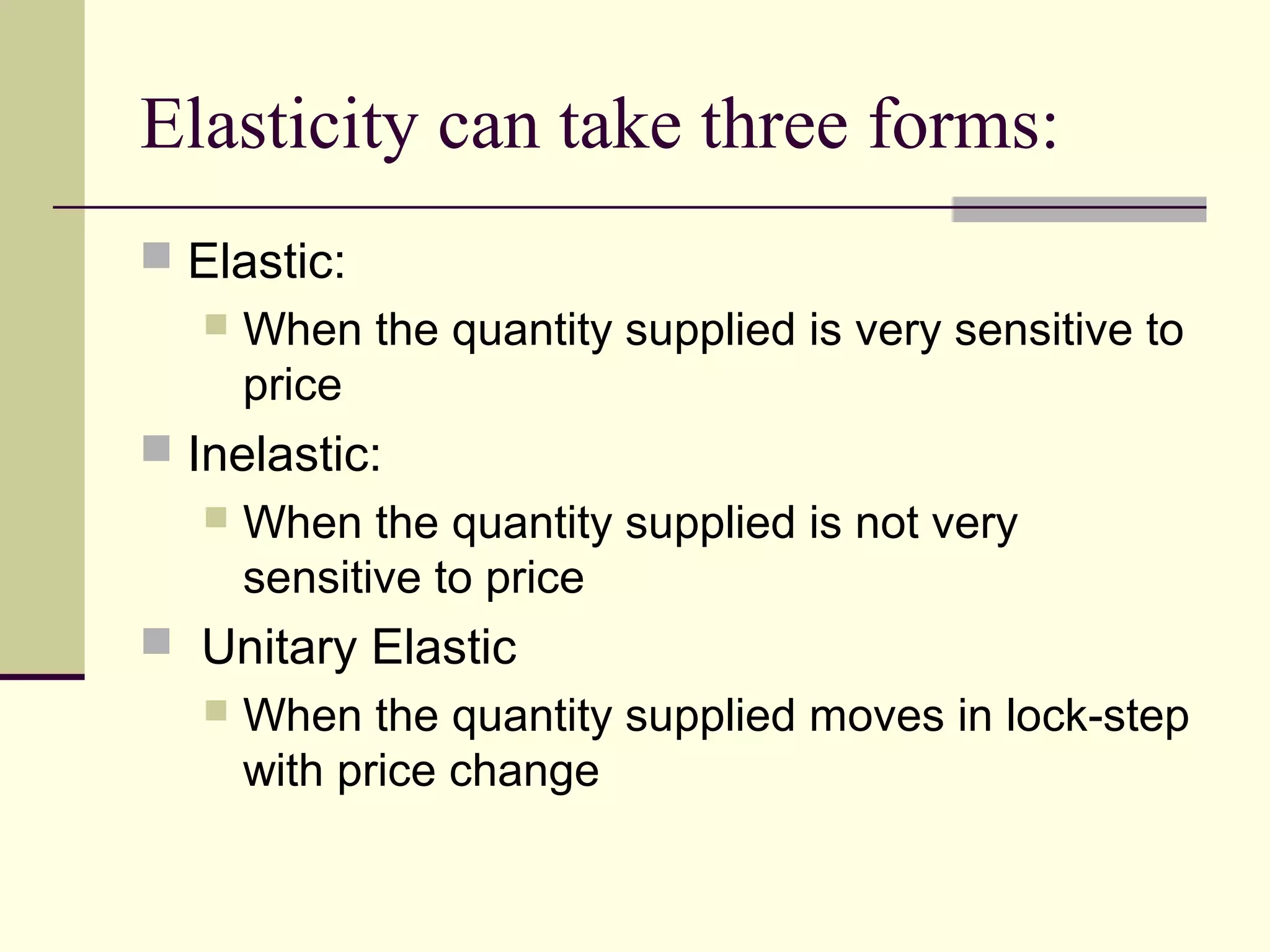 Elasticity of supply | PPT