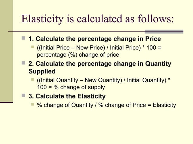 Elasticity of supply | PPT