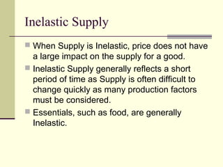 Elasticity of supply | PPT