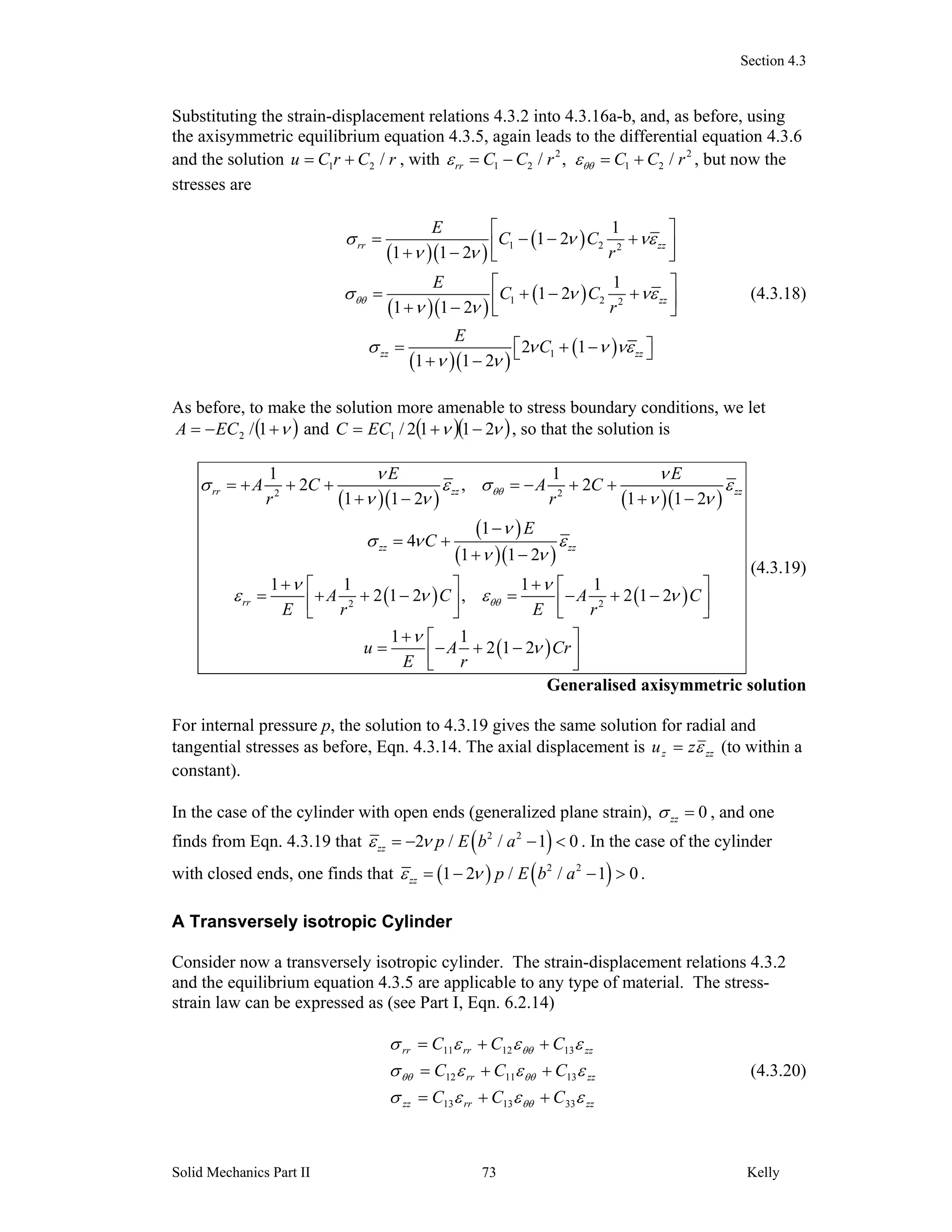 Elasticity polars 03_axisymmetric | PDF