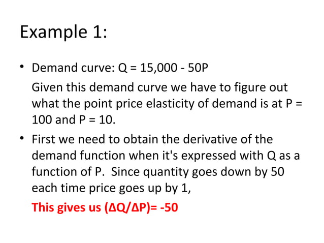 Elasticity of Demand and Supply | PPT