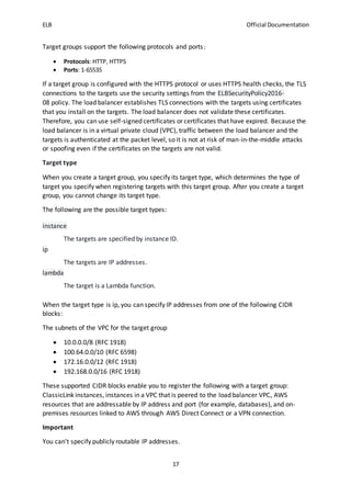 AWS- Elastic load balancing | PDF