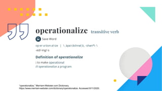Operationalise with alerting, custom dashboards, and timelines | PPT