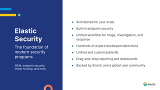 Elastic Security: Unified protection for everyone | PDF