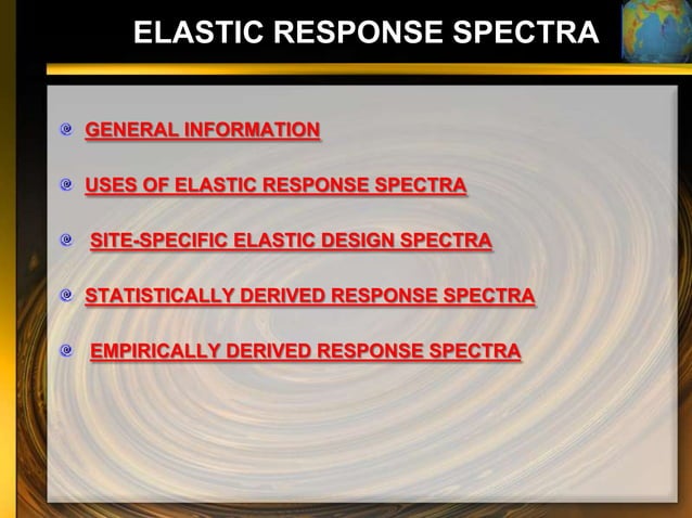 Elastic response spectra | PPT