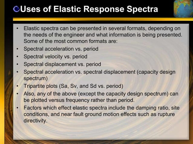Elastic response spectra | PPT