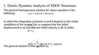 Elements of seismic analysis methods - Elastic response spectra | PPT