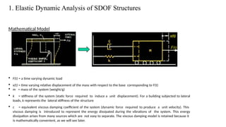 Elements of seismic analysis methods - Elastic response spectra | PPT
