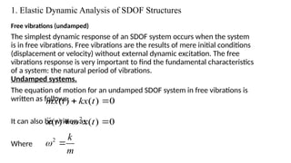 Elements of seismic analysis methods - Elastic response spectra | PPT