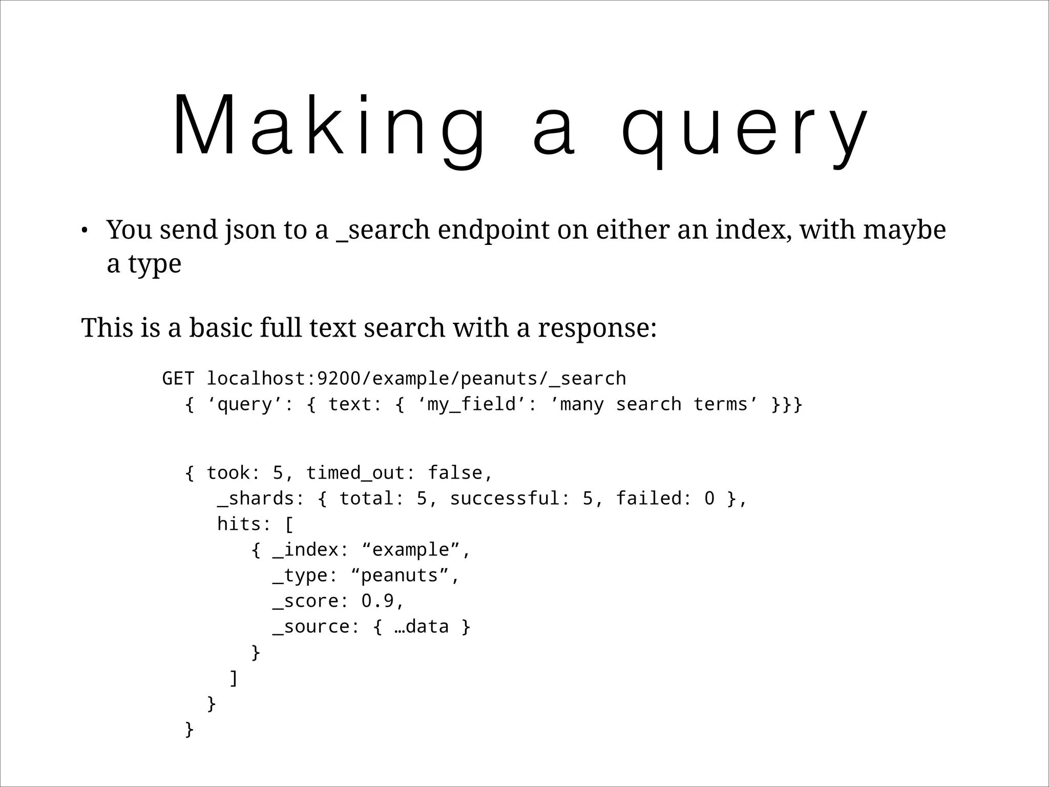 You're not using ElasticSearch (outdated) | PPT