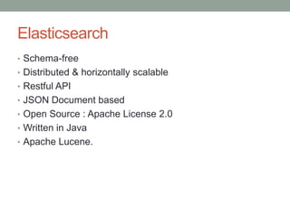 Elasticsearch 설치 및 기본 활용 | PPT