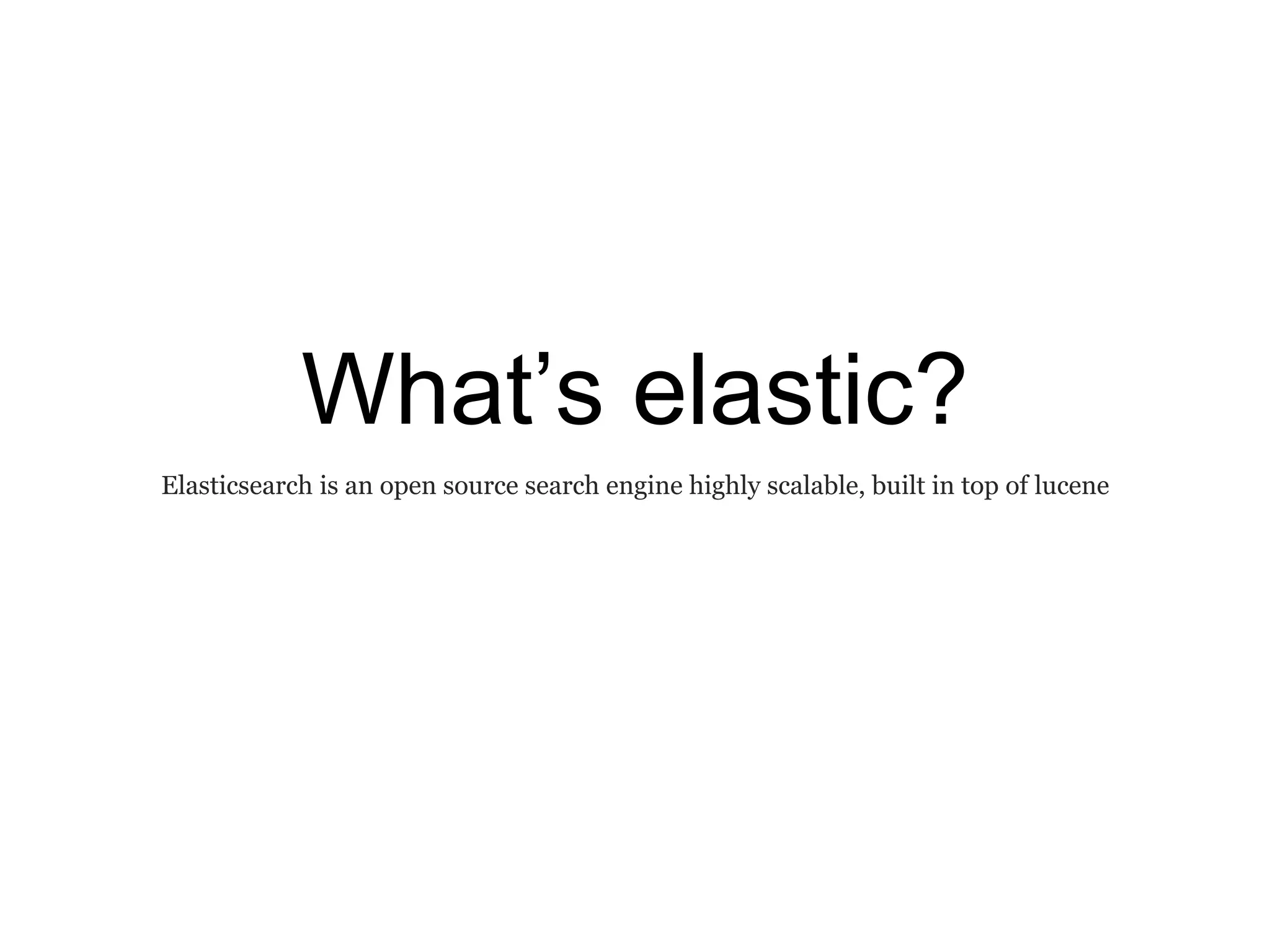 Elasticsearch | PPT